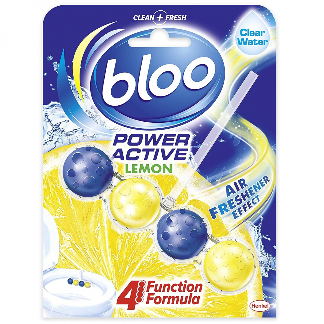 Bloo Solid Toilet Rim Block Power Active Lemon 50g - Global Brands