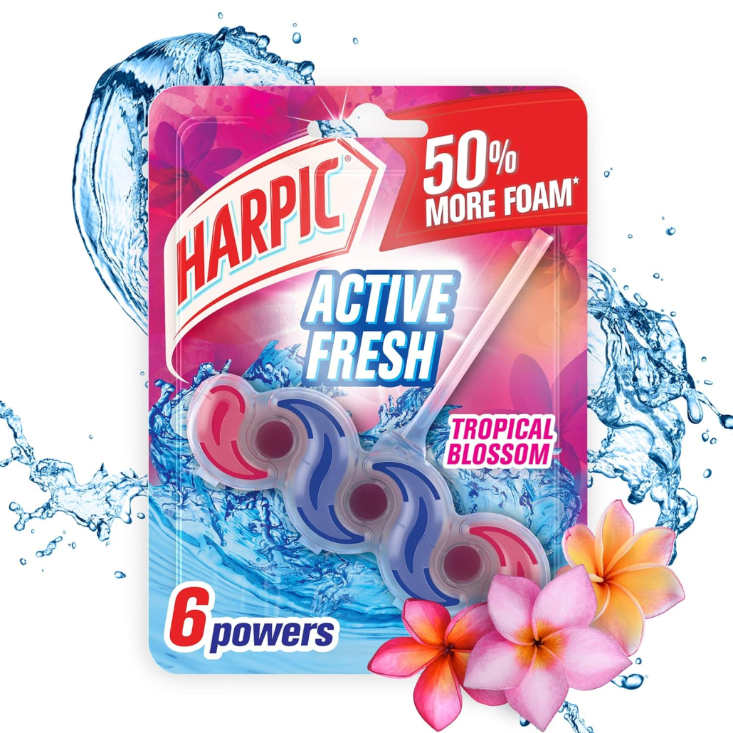 Harpic Active Fresh Tropical Blossom Toilet Blocks 40 Grams - Global Brands